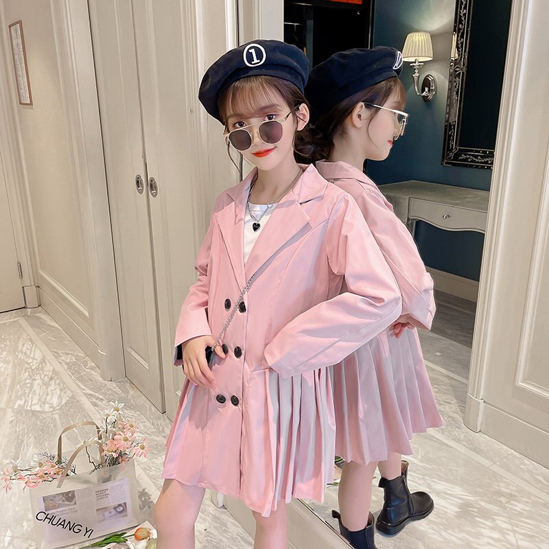 Meisje Formele Kleding Lente Roze Grijs Kids Kledi... – Grandado