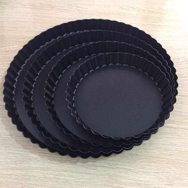 Non Stick Round Bottomed Flan Tart Pans Pizza Baki... – Vicedeal