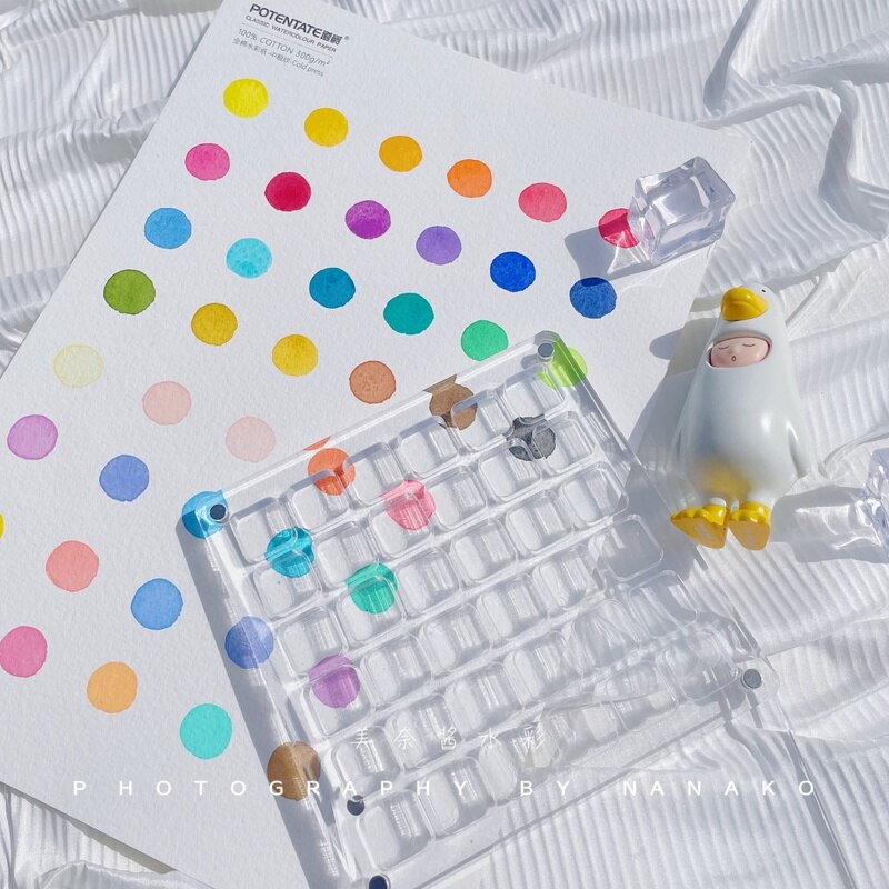 36 Grid Acrylic Palette Watercolor Storage Box Sol... – Grandado