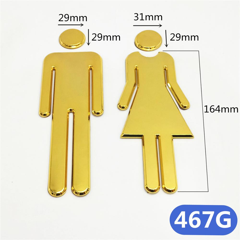 3D DIY Men Women Toilet Door Sign Sticker Bathroom... – Grandado