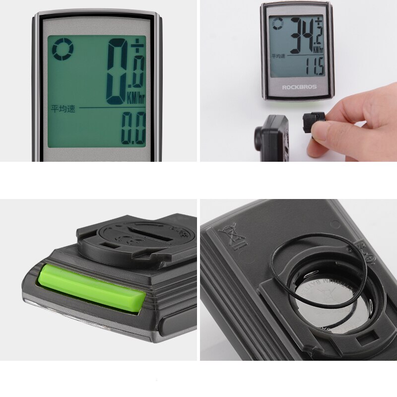 ROCKBROS Large Screen Bicycle Computer Wireless Bi... – Grandado