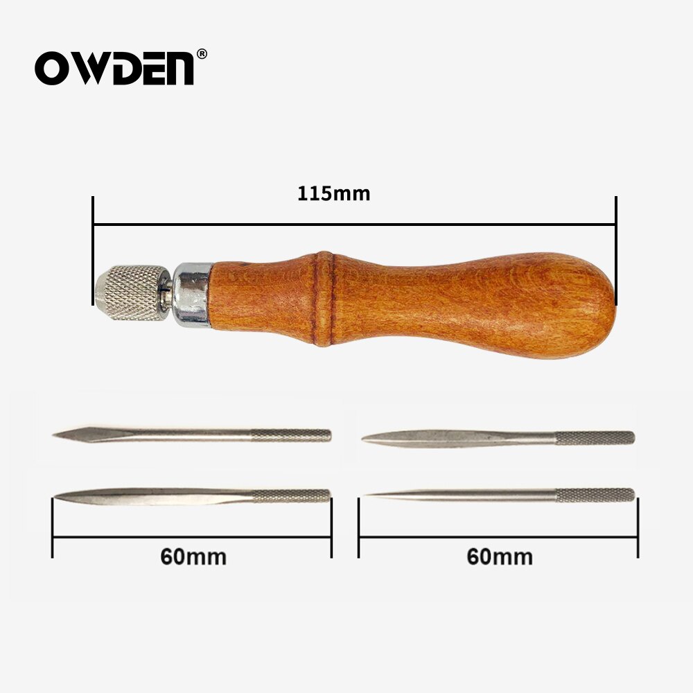OWDEN Leather Awl Tool Set DIY Wood Handle Sewing ... – Grandado