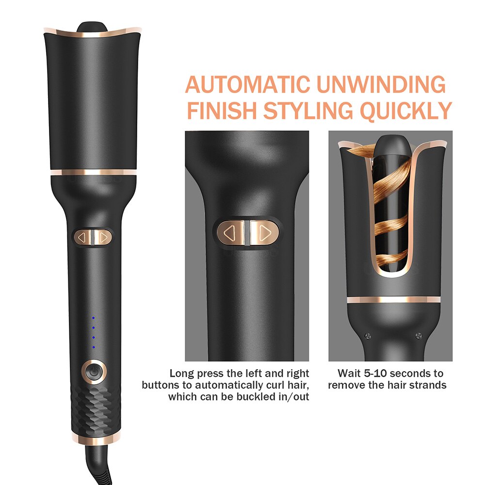 Automatic Hair Curler Rotating Ceramic Curling Iro... – Grandado