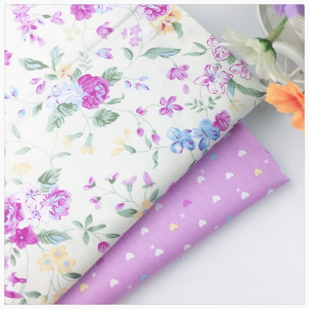 Purple Diy cotton fabric tissue an meter tecido fo... – Grandado