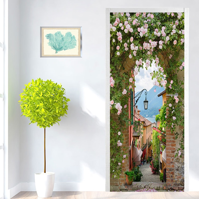 3D Wall Door Sticker Painting Pastoral Landscape W... – Vicedeal