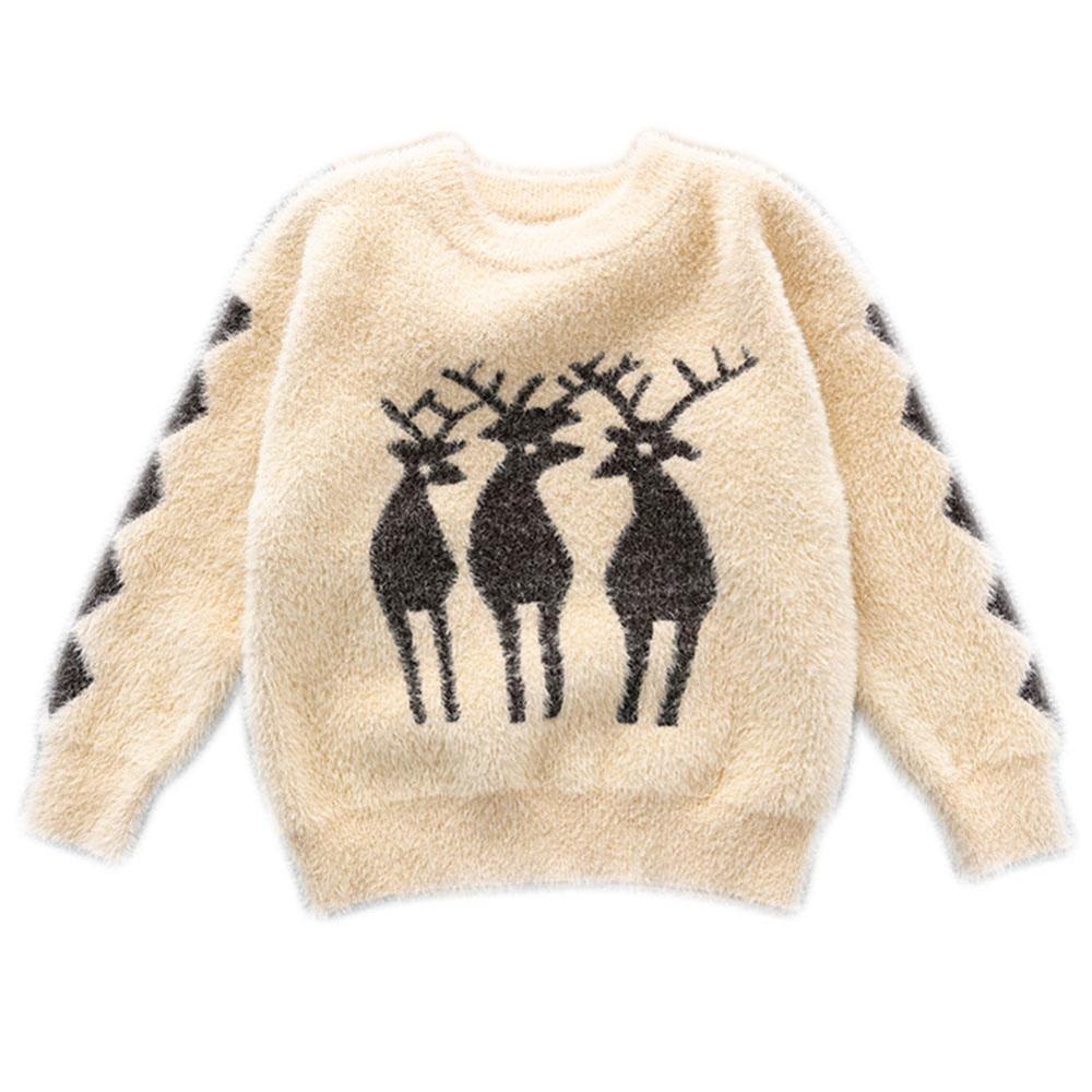 Girls Winter Clothes Knitted Mink Fleece Sweater W... – Vicedeal