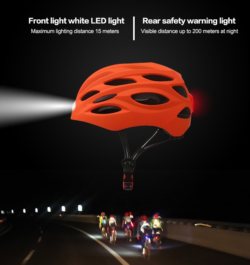 Casco de ciclismo con lámpara LED inteligente para... – Grandado