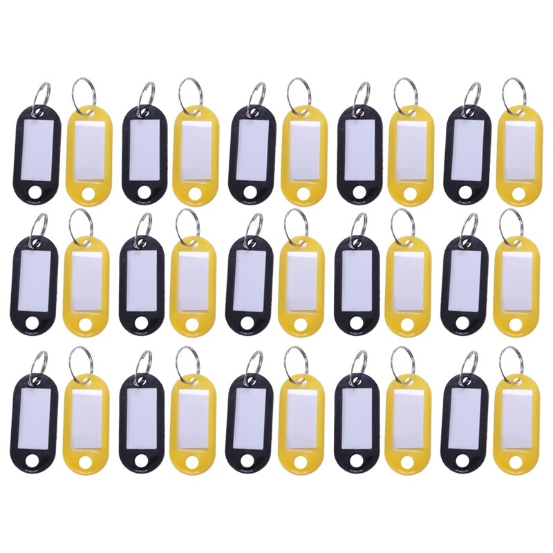 30 X Coloured Plastic Key Fobs Luggage ID Tags Lab... – Grandado 30 X Coloured Plastic Key Fobs Luggage ID Tags Lab... – Grandado