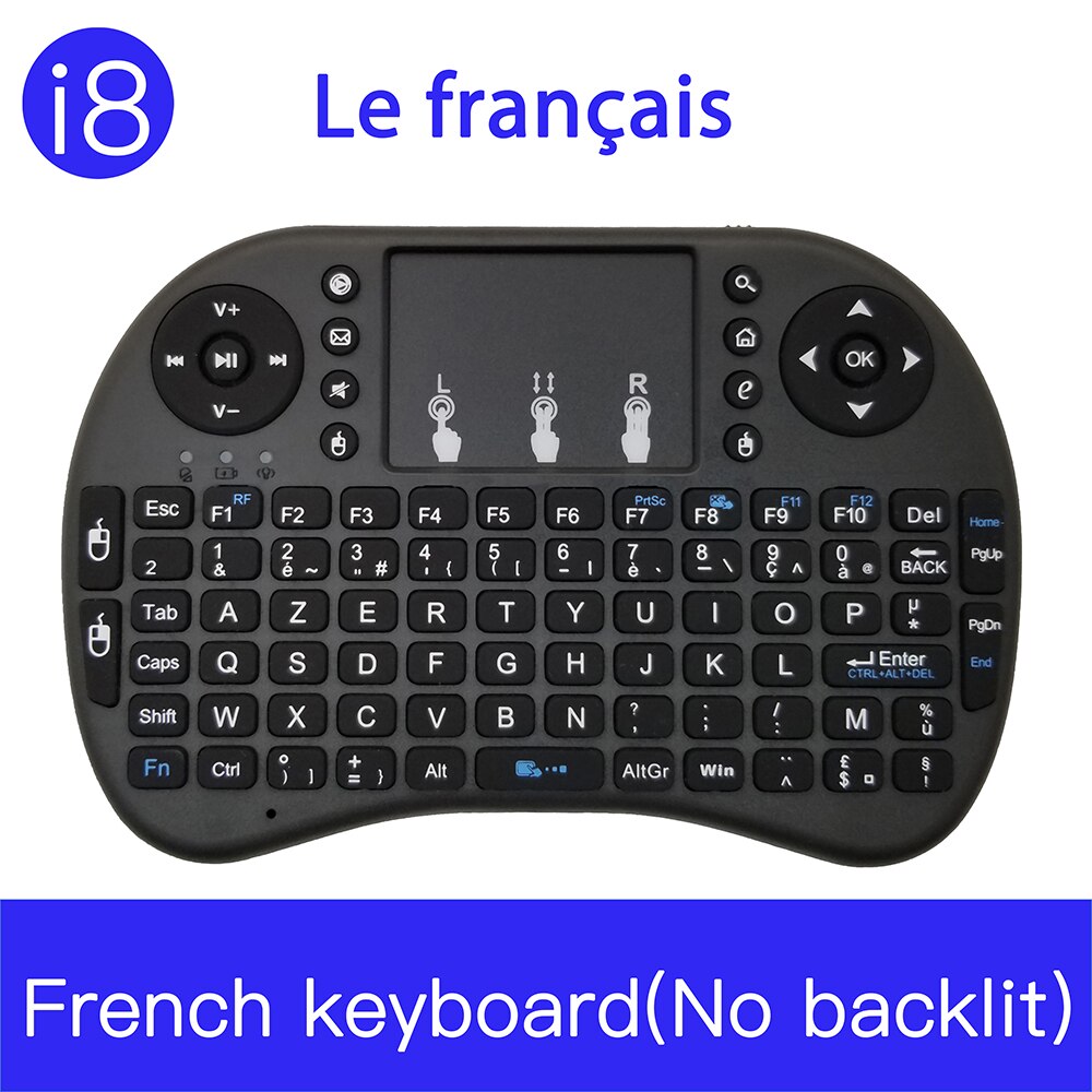 French wireless Keyboard i8 without backlit 2.4GHz... – Grandado