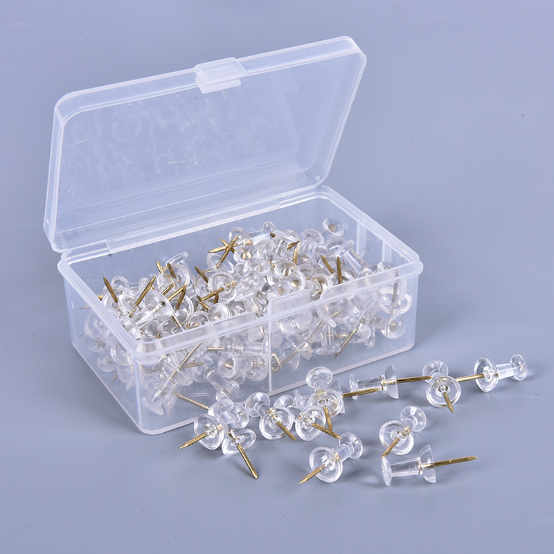 100pcs/box Acrylic Metal Map Tacks Push Pins Acryl... – Grandado