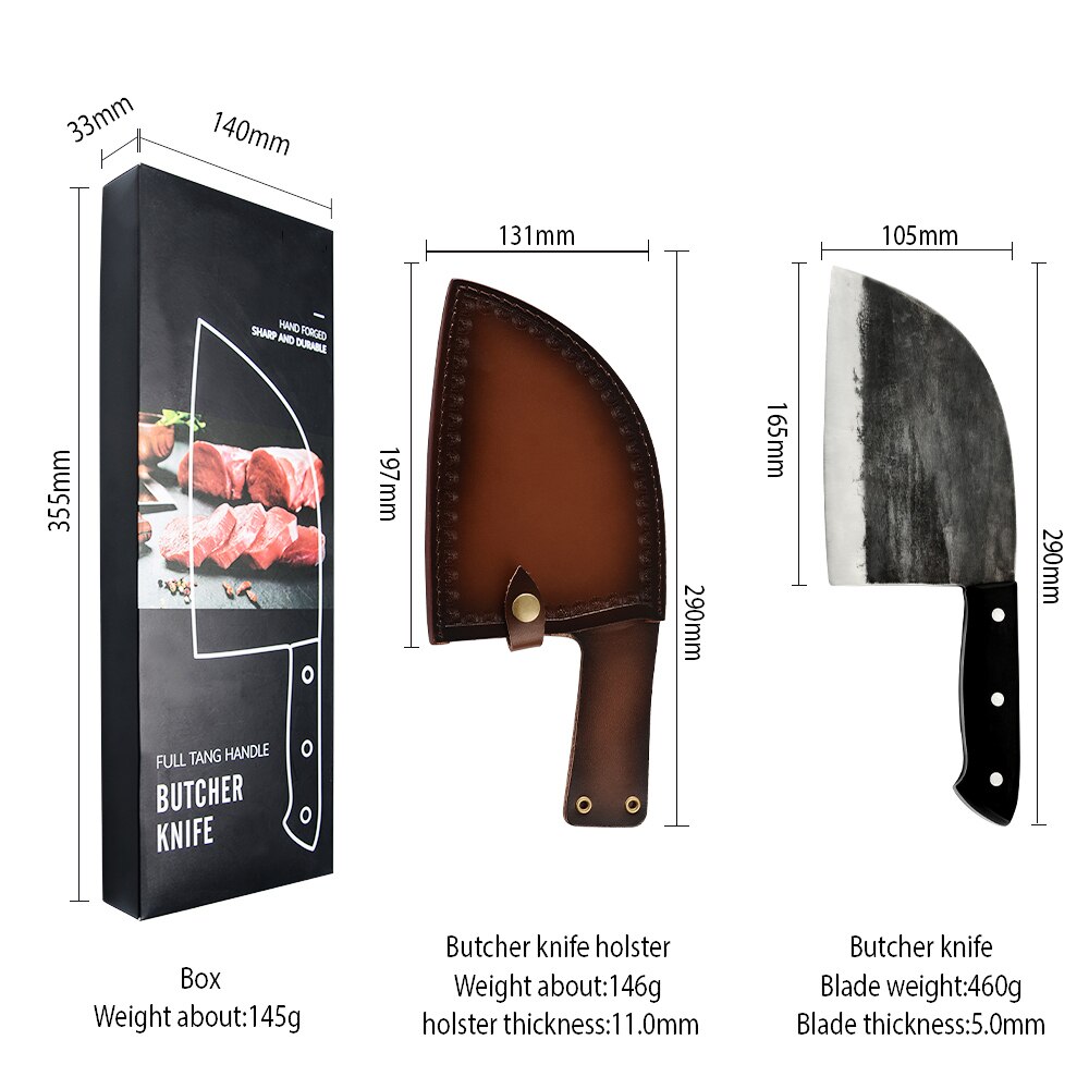 DAMASK Real Handmade Butcher Knife Forged High Car... – Vicedeal