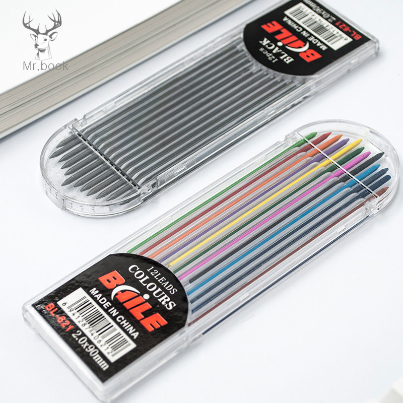 Drawing 12 Colors 2B 2mm Automatic Lead Core Oil C... – Vicedeal