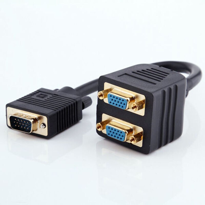 VGA 1 Stecker auf Dual 2 VGA Buchse Konverter Adap... – Vicedeal