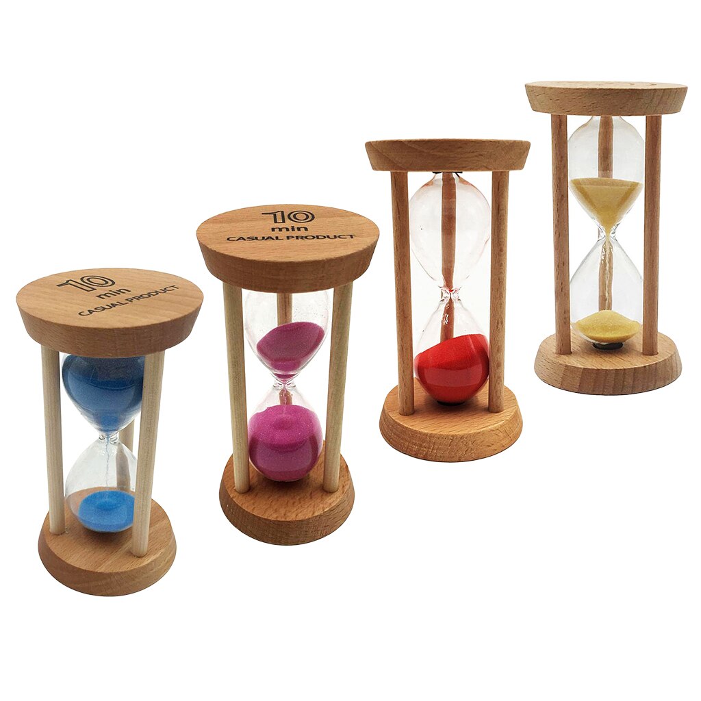 10 Minutes Wood Frame Sand Timer with Yellow Sand ... – Grandado