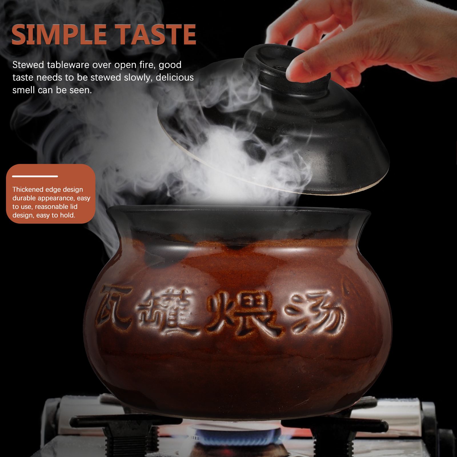 250/800ml Casserole Soup Clay Stew Pots Rice Noodl... – Grandado