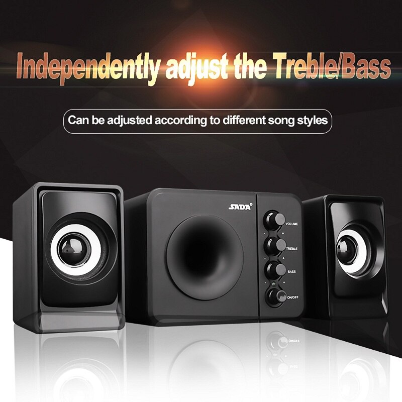SADA D-205 Newest Full Range 3D Stereo Subwoofer 1... – Grandado
