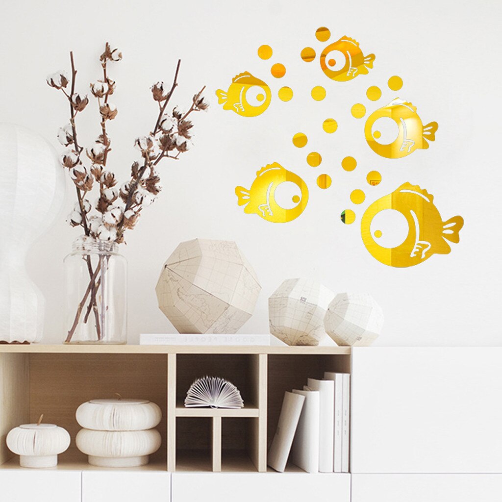 30# DIY Wall Stickers Bubble Fish Bathroom Acrylic... – Grandado