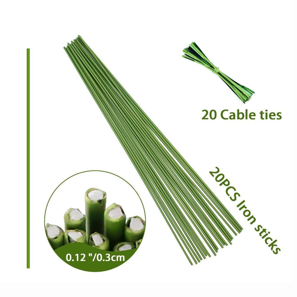20Pcs Single Stem Plant Sticks Bendable Indoor Out... – Vicedeal