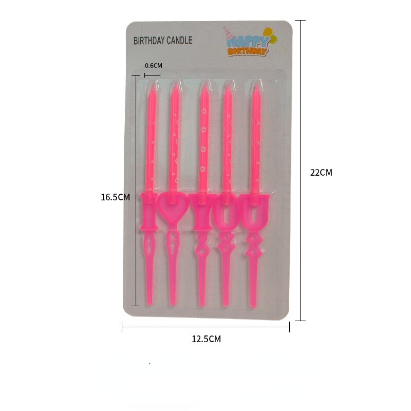 5 pcs I LOVE U English Letters Candles for Valenti... – Grandado