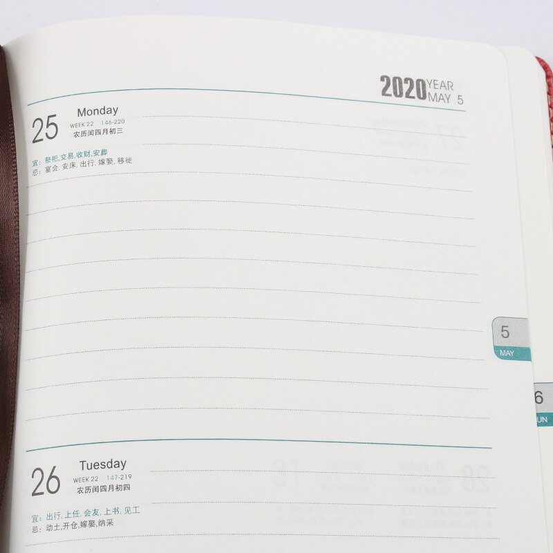 A5 Vintage Leather Notebook Agenda Weekly Planner ... – Vicedeal