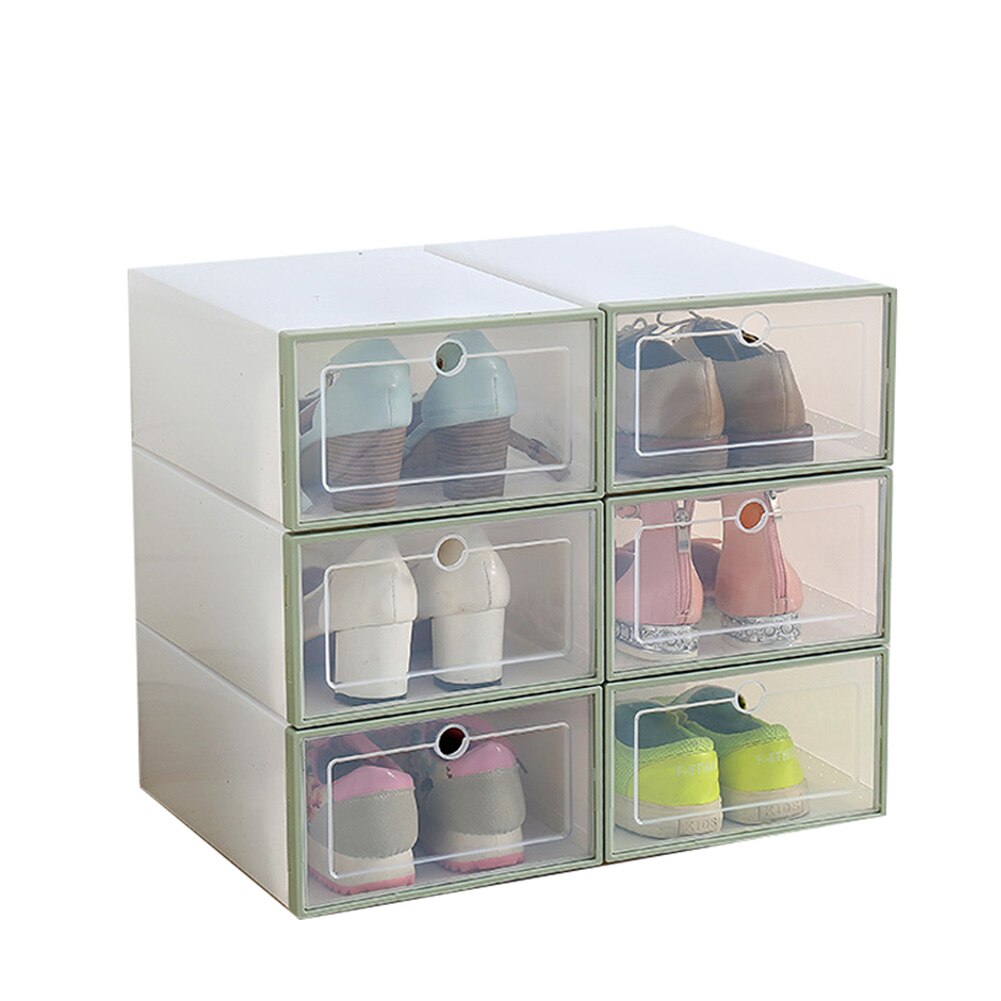 6 Pcs Transparent Shoe Box Flip Plastic Storage Ca... – Vicedeal