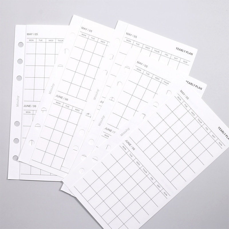 5 Sheets Yearly Planner Monthly Schedule Refill Pa... – Grandado