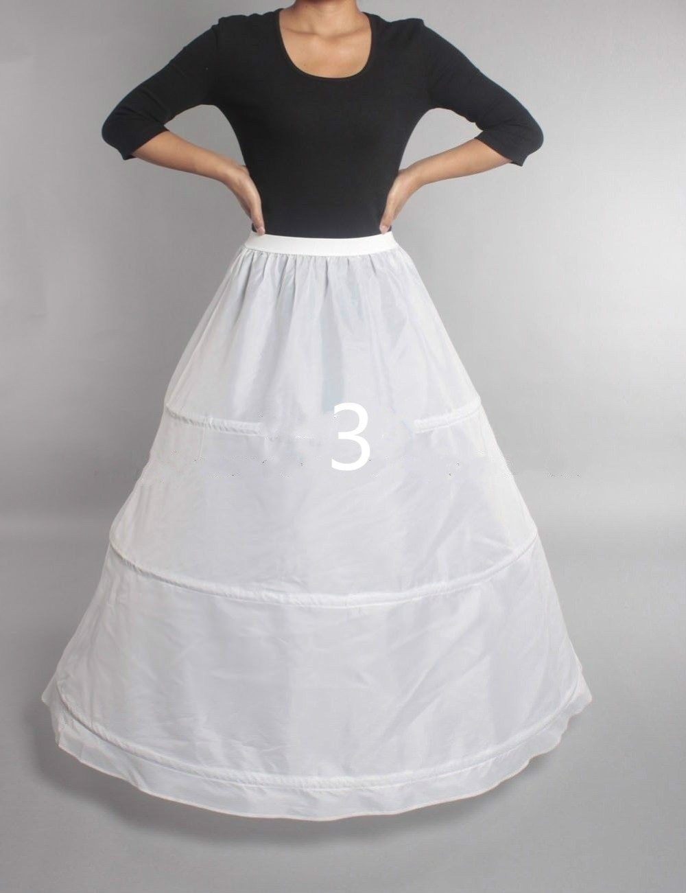 Three circle hoop Petticoat Underskirt bridal Wedd... – Grandado