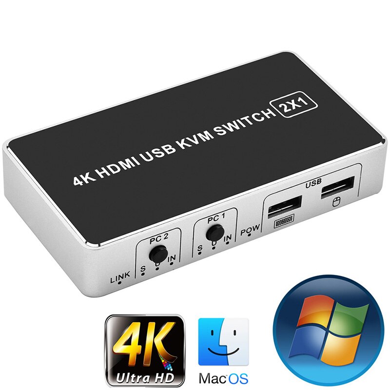 USB HDMI 1.4 KVM Switcher control 4K HDMI KVM Swit... – Vicedeal