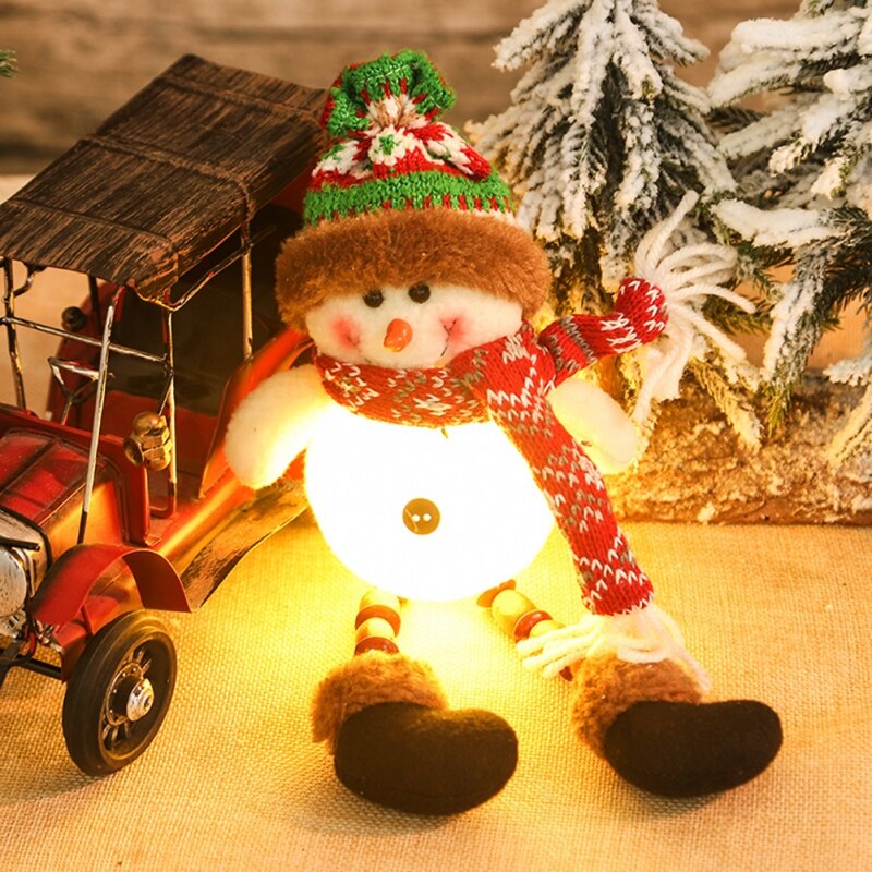 Christmas Ornaments Led light Up Santa Claus Snowm... – Grandado