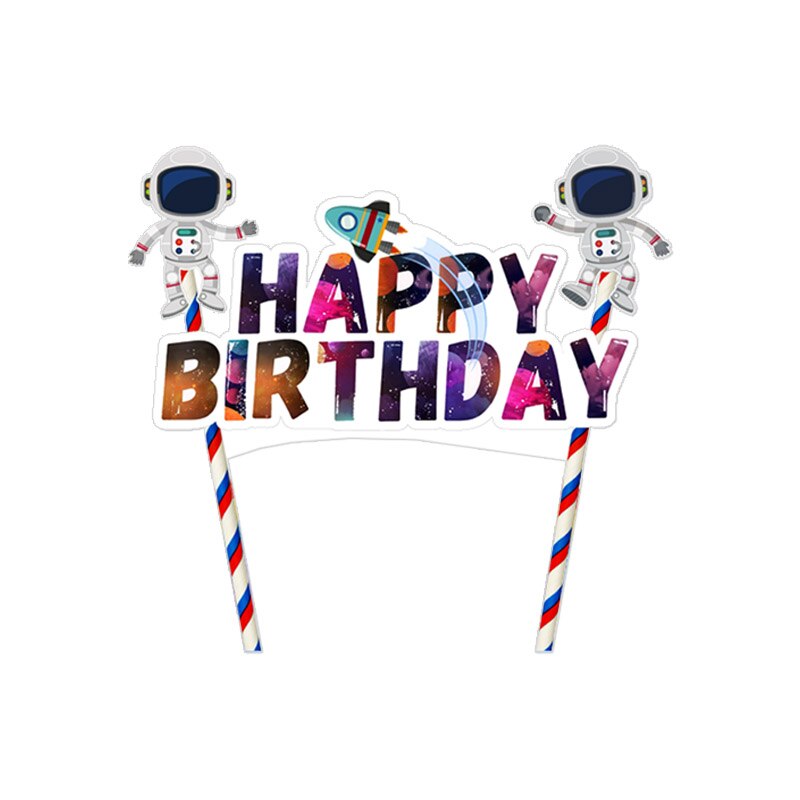 1 Set Astronaut Solar Space Theme Cake Topper For ... – Grandado