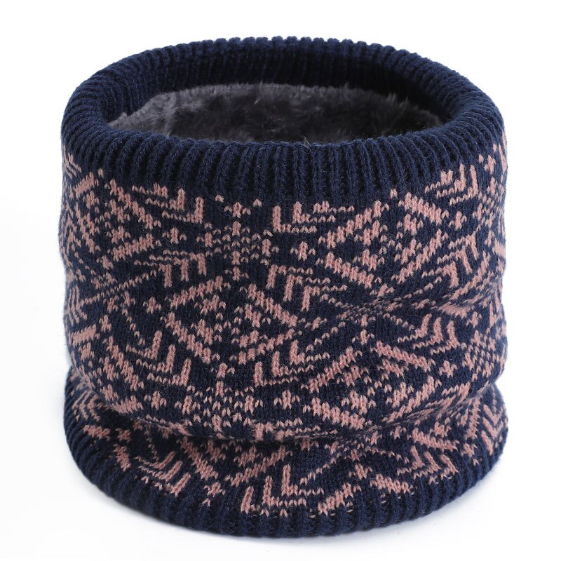 Knitted Scarf Women Black Red Winter Warm Scarf Ri... – Grandado