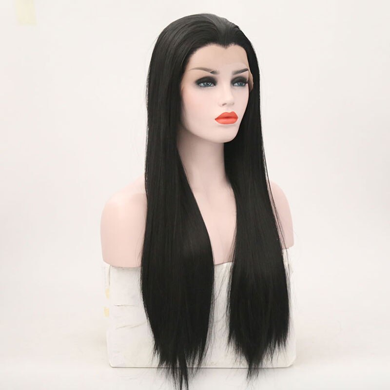 Bombshell Long Silky Straight Synthetic Lace Front... – Vicedeal