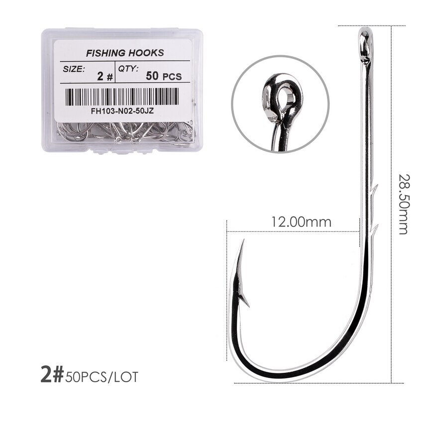 50 Stks/doos Lange Schacht Vishaak 1 #-10 # High C... – Grandado