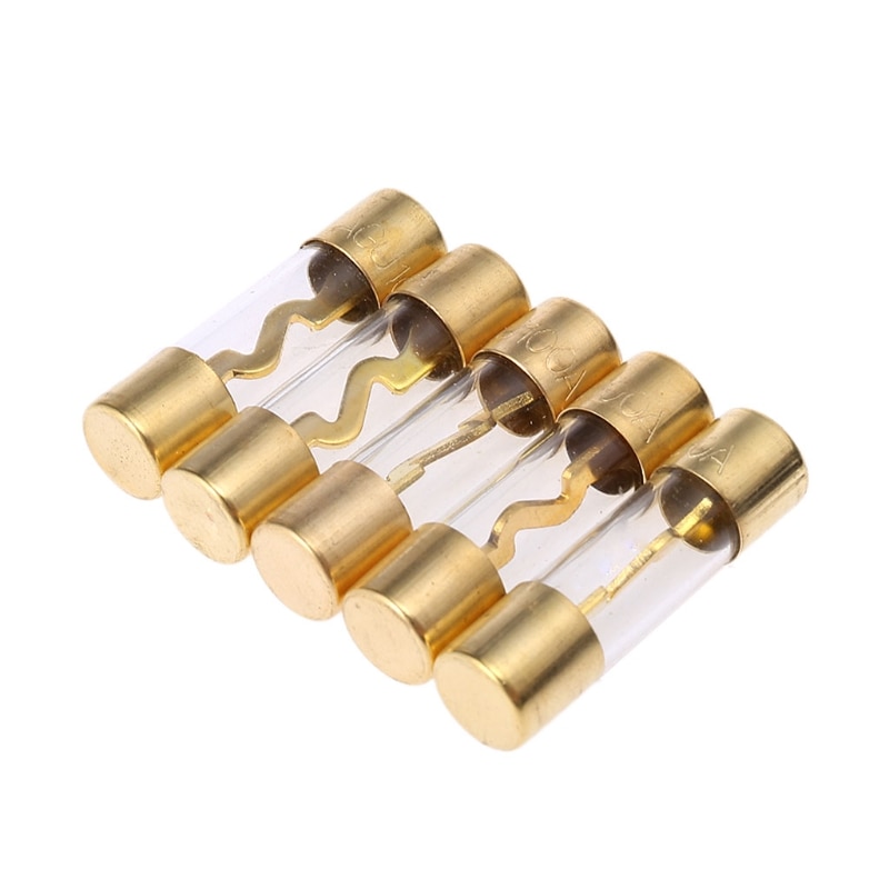 5Pcs Gold Plated Glass AGU Fuse Fuses Pack Car Amp... – Vicedeal