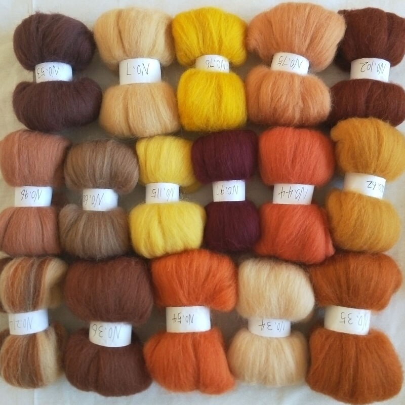 WFPFBEC bruin kleuren vilt wol voor vilten 16 kleu... – Vicedeal