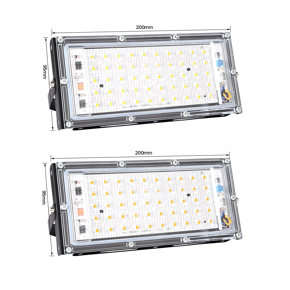 LED Spotlight 50W 220V Floodlight Waterproof IP66 ... – Vicedeal