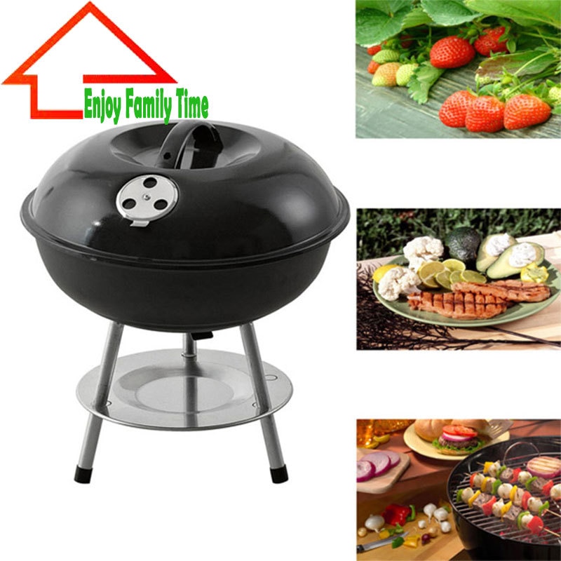 14'' Round Easy Assembled BBQ Grill Easy t... – Vicedeal