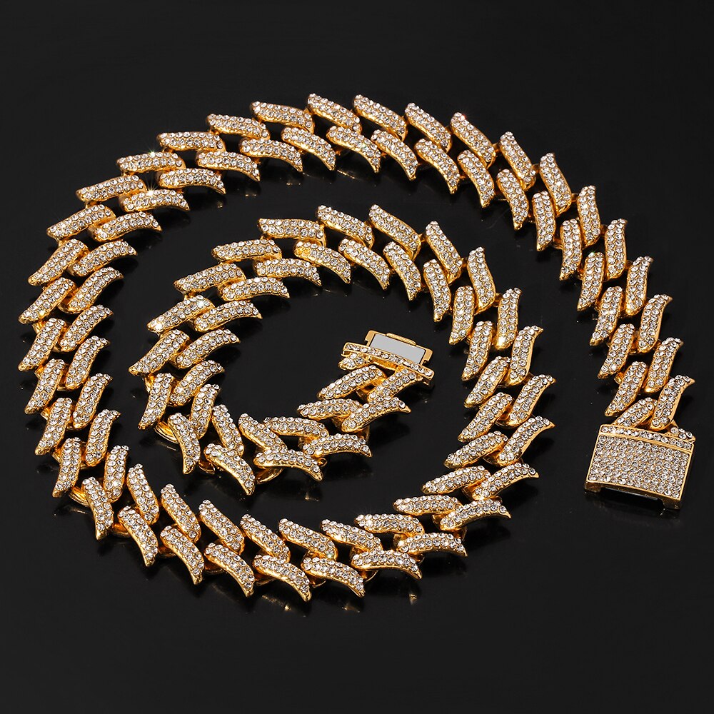 Men Hip Hop Iced Out Bling Full Pave Rhinstones Ch... – Grandado