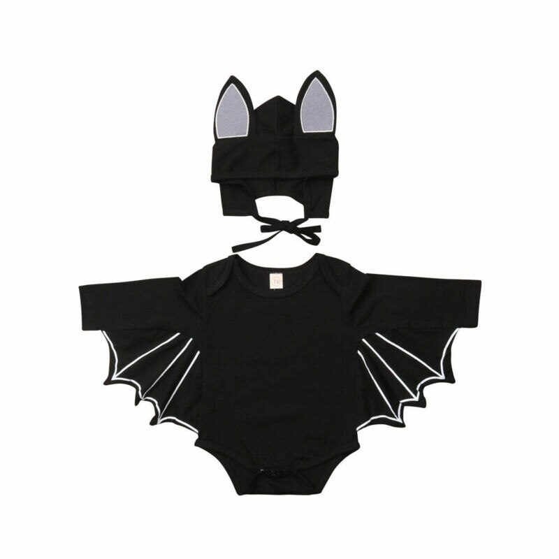 Halloween Bat Romper Hat Outfits Newborn Infant Ba... – Grandado