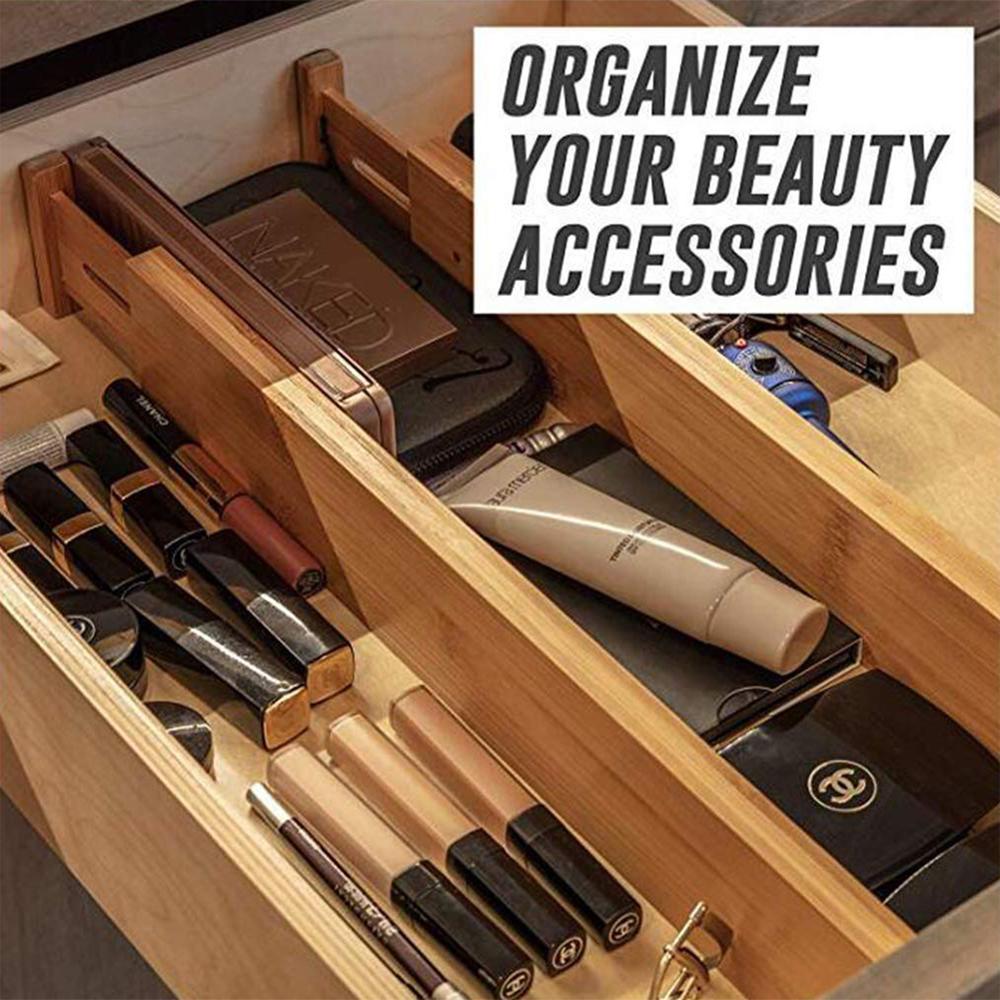 2 Pack Bamboo Drawer Dividers Expandable Drawer Or... – Grandado