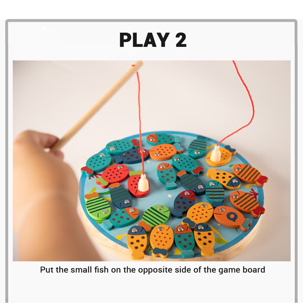 Magnetic Wooden Fishing Game Toy Catch Fish Counti... – Grandado