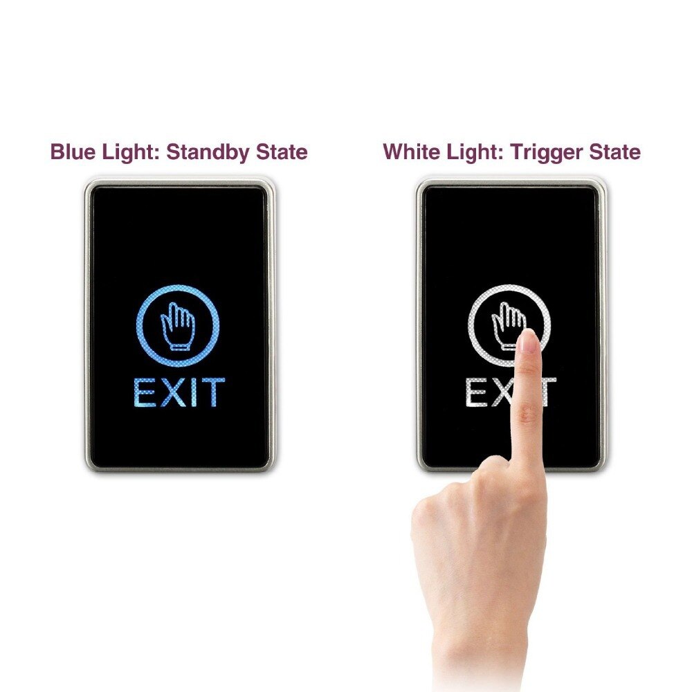 Door Exit Button Blue Lighting Touch Type Access C... – Grandado