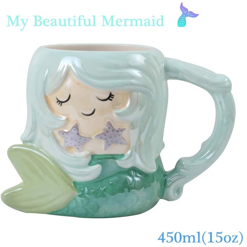 Mermaid Coffee Mugs With the Handle Mugs Drinking ... – Grandado