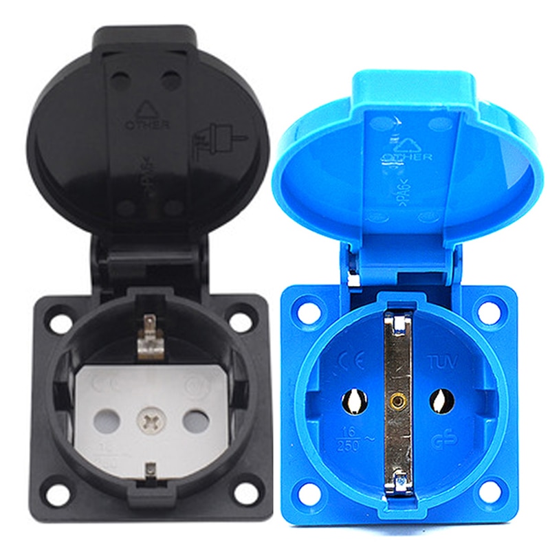 Euro 16A 250V PA66 Blau Schwarz IP54 Generator Con... – Vicedeal