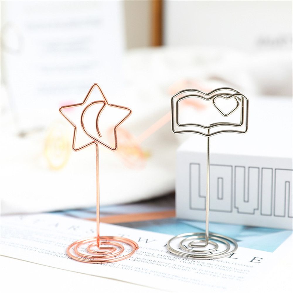 Moon Stars Vormige Photo Holder Stand Tafel Nummer... – Vicedeal