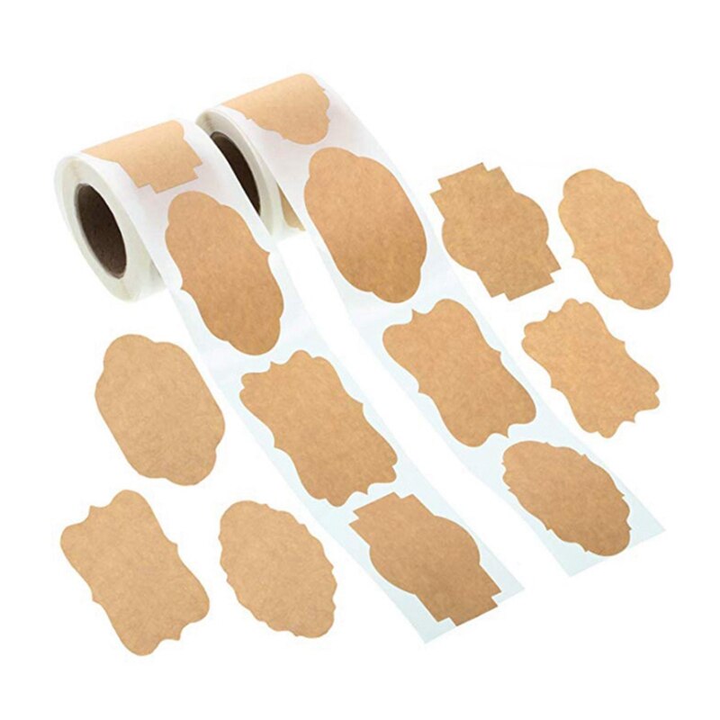 Blank Label Stickers Stickers Label Kraft Tags for... – Grandado