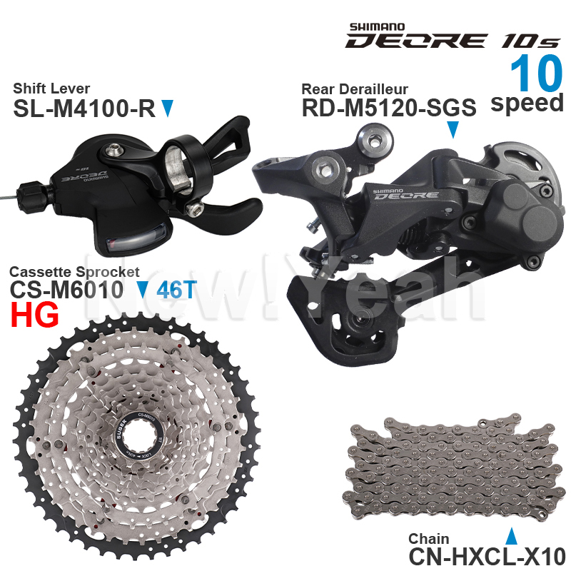 SHIMANO DEORE 10 speed Groupset include M4100 Shif... – Grandado