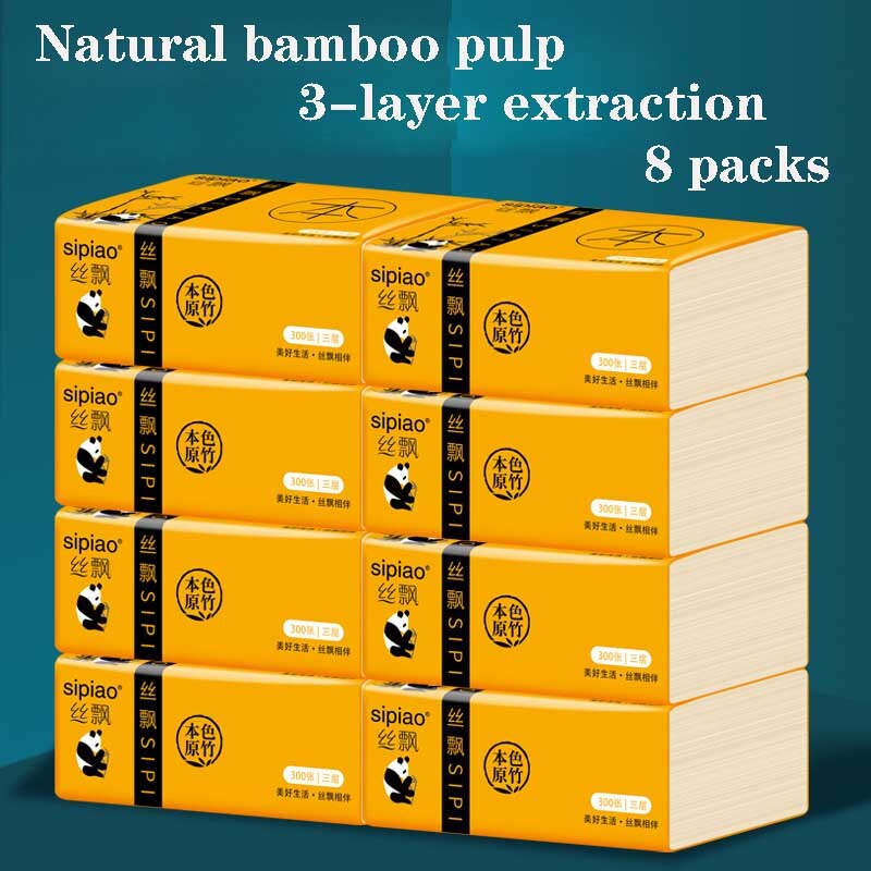 8 Bags Of Bamboo Pulp Tissue Paper Environmental P... – Grandado