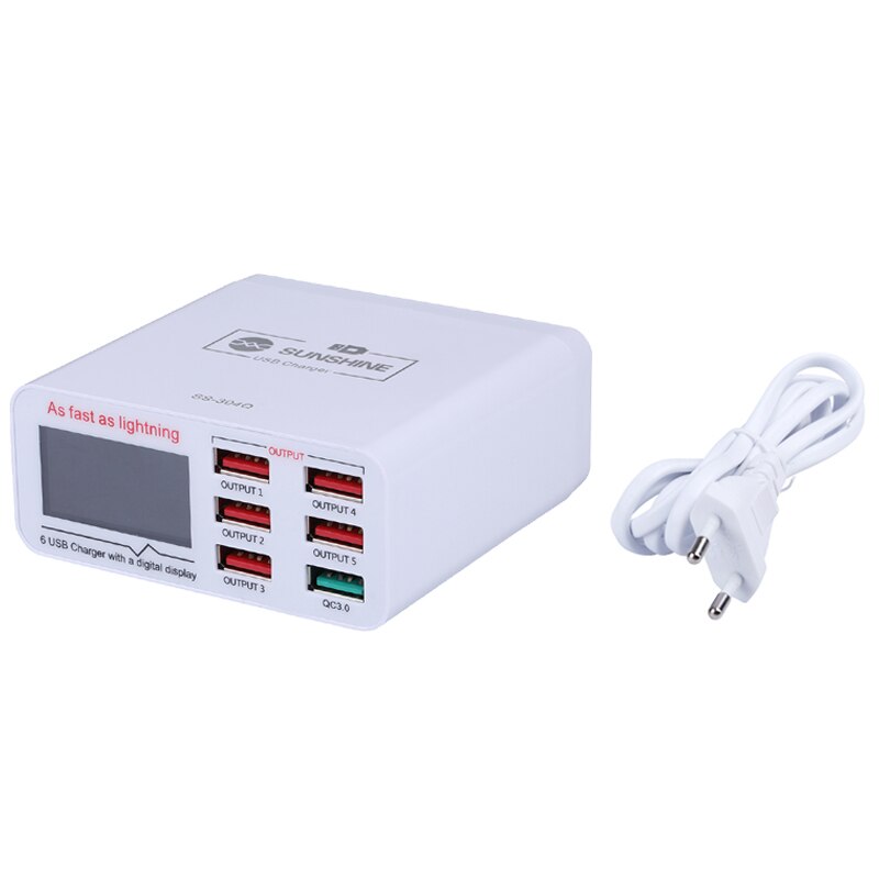 100V-240V Phone Tools 6 Port Intelligent Fast Char... – Grandado