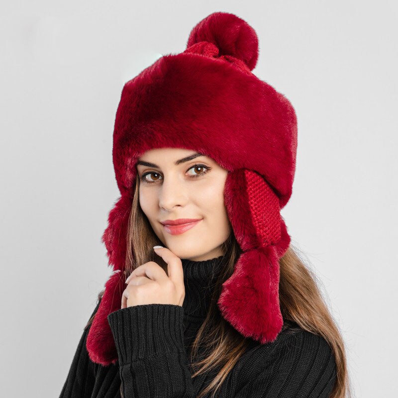 Dames Winter Lei Feng Hoed Plus Fluwelen Warm Oorb... – Vicedeal